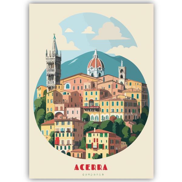 🇫🇷 Tableau Acerra - Campanie - Sticker Français