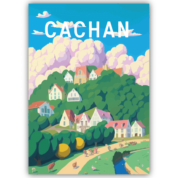 🇫🇷 Tableau Cachan - France - Sticker Français