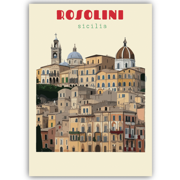 🇫🇷 Tableau Rosolini - Sicile - Sticker Français